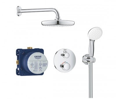 GROHE GROHTHERM TELJES ZUHANYRENDSZER TEMPESTA 210 FEJZUHANNYAL KRÓM ...