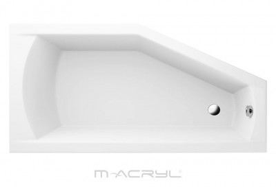 M-ACRYL VENUS 160X90 JOBB KÁD + LÁB 15563 Aszimmetrikus kád